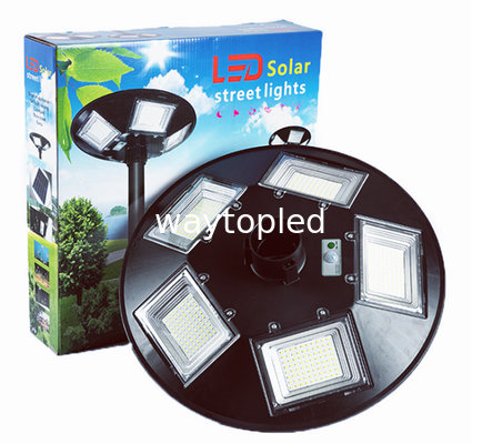 120w 200w ufo power all in one solar garden light lifepo4,outdoor pathway yard black solar garden light decorative