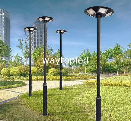 120w 200w ufo power all in one solar garden light lifepo4,outdoor pathway yard black solar garden light decorative